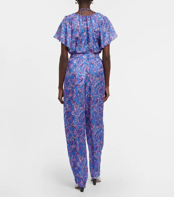 Isabel Marant Étoile Piera Printed Silk-blend Pants