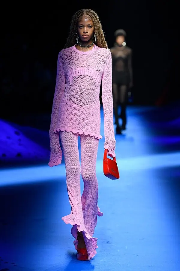 Blumarine Crochet Flared Trousers
