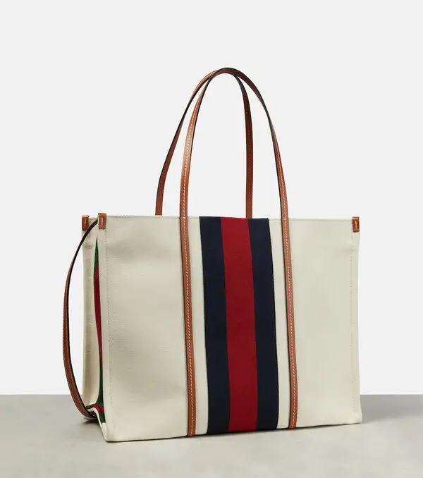 Gucci Interlocking G Large Canvas Tote Bag - Green | Editorialist