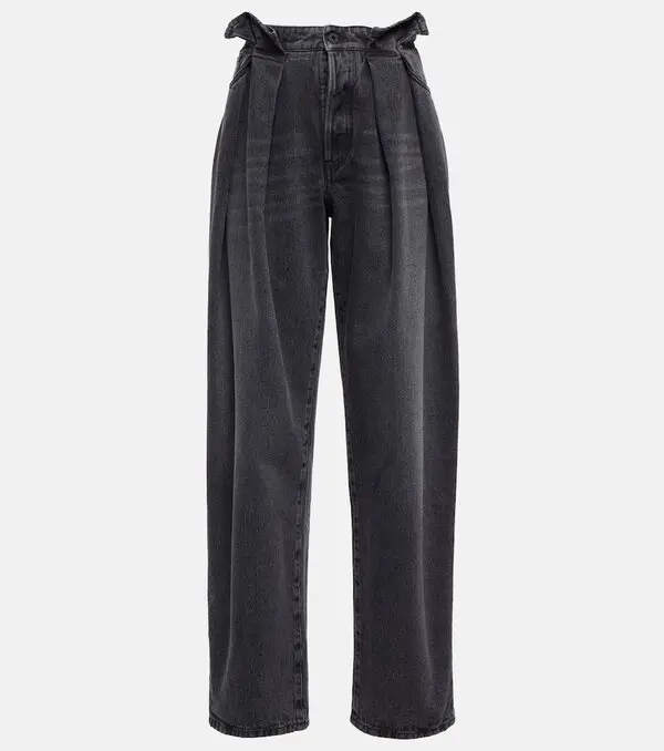 Off-White Pleated High-rise Jeans