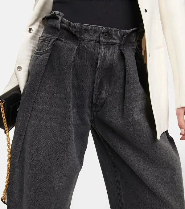 Off-White Pleated High-rise Jeans
