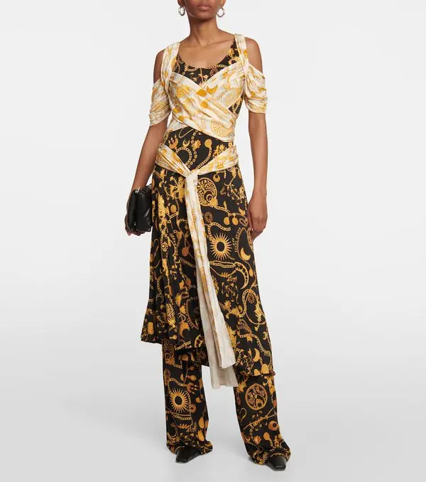 MARINE SERRE Printed Midi Dress - Multicoloured