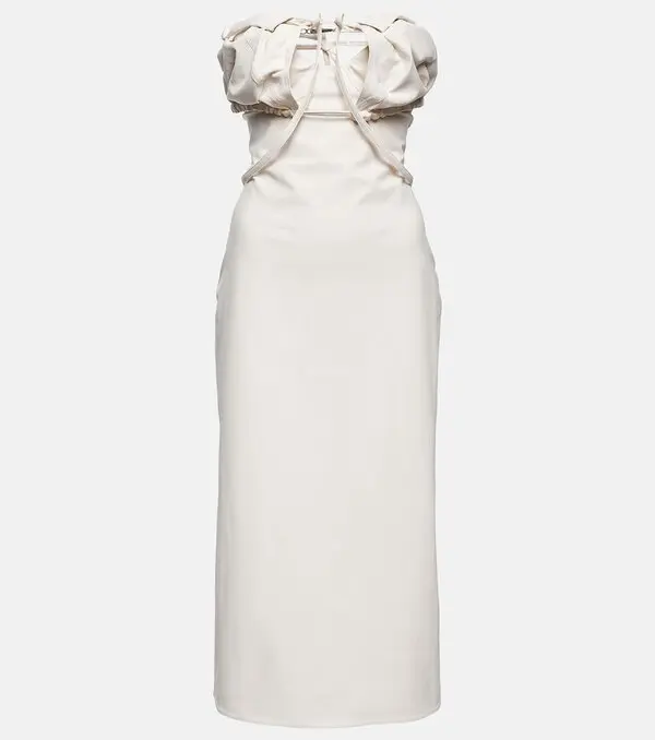 Jacquemus La Robe Bikini Cotton-blend Midi Dress - White