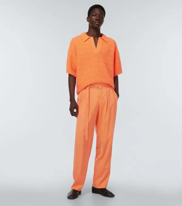 King & Tuckfield Grant High-rise Wide-leg Wool Pants