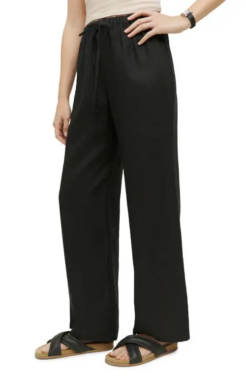REFORMATION Olina Tie Waist Pants - Black