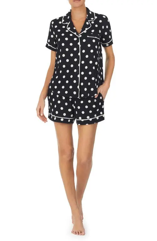 Kate Spade New York Print Short Pajamas - Black/dot