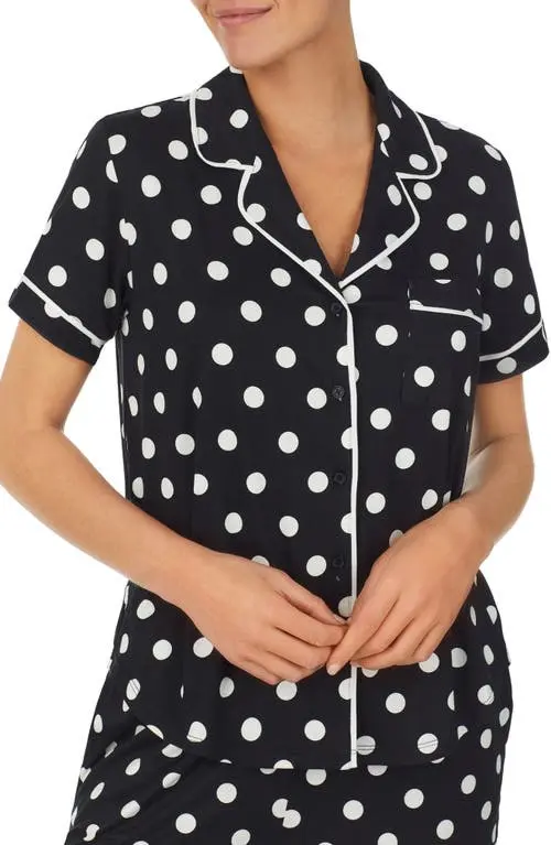 Kate Spade New York Print Short Pajamas - Black/dot