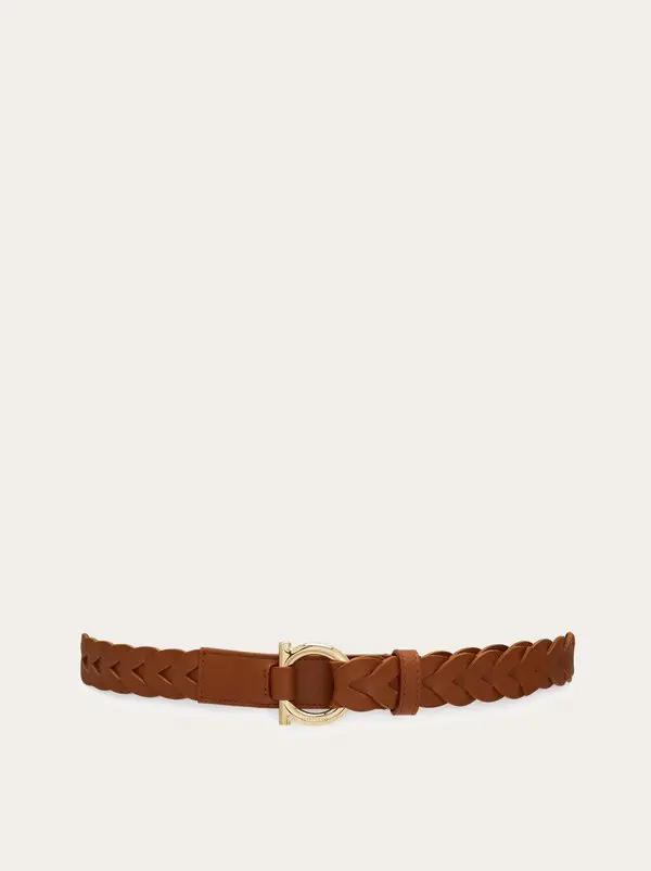 FERRAGAMO Sized Gancini Belt - Brown