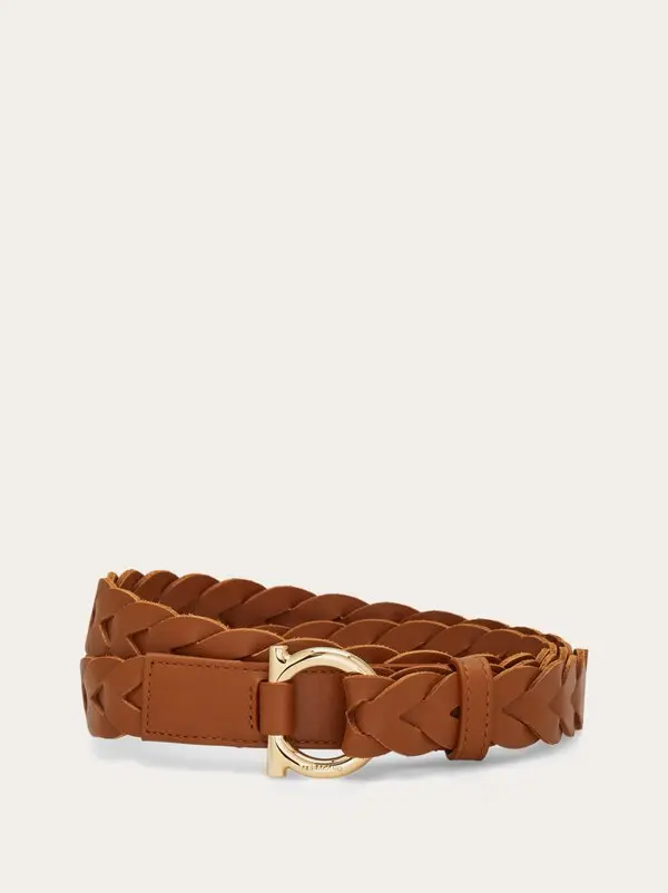 FERRAGAMO Sized Gancini Belt - Brown