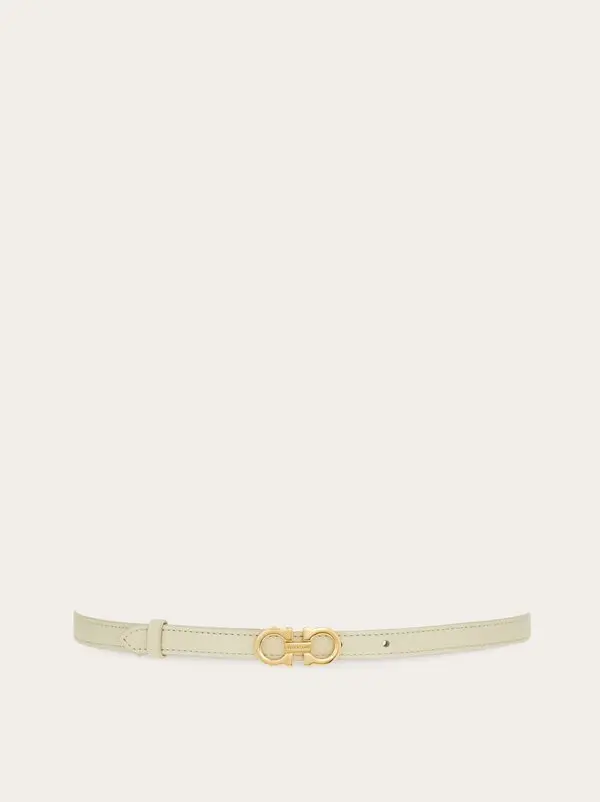 FERRAGAMO Gancini Reversible Belt - White