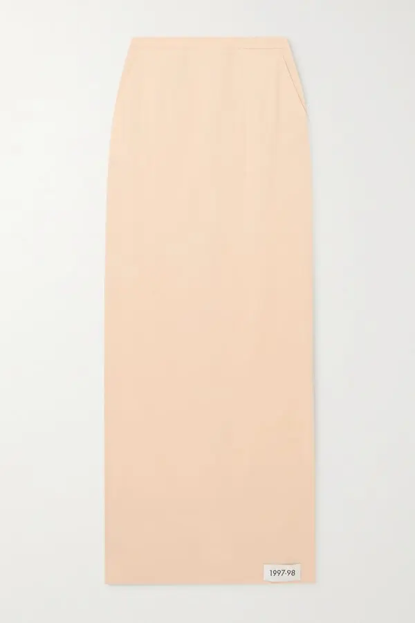 Dolce & Gabbana Stretch-silk Georgette Maxi Skirt - Neutrals