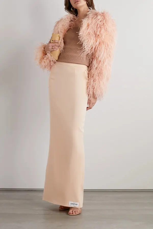 Dolce & Gabbana Stretch-silk Georgette Maxi Skirt - Neutrals