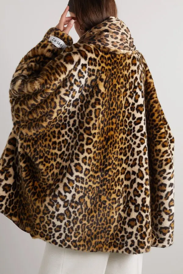 Dolce & Gabbana Oversized Leopard-print Faux Fur Coat