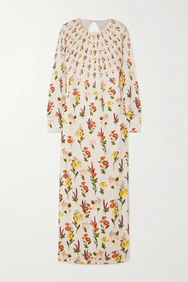 Agua Bendita Net Sustain Andes Clementina Floral-Print Ecovero-Twill Maxi  Dress In Green - 50% Off | Editorialist
