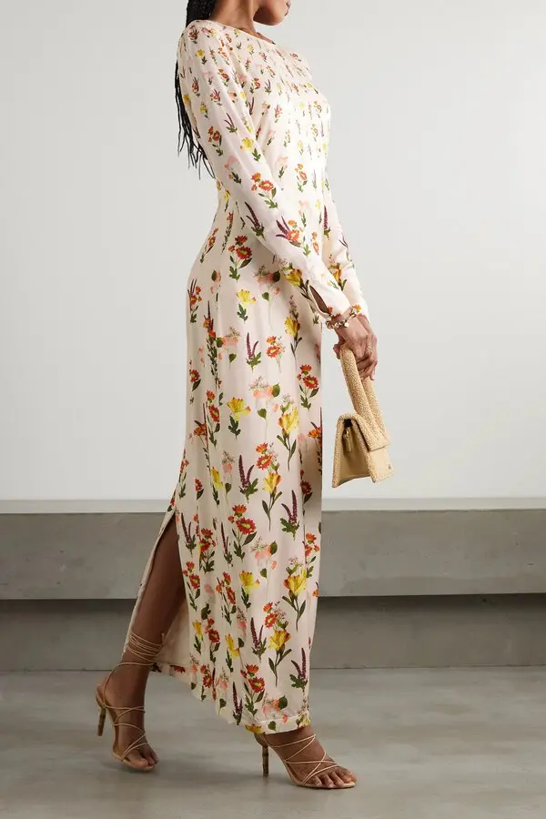 Agua Bendita Net Sustain Andes Clementina Floral-Print Ecovero-Twill Maxi  Dress In Green - 50% Off | Editorialist