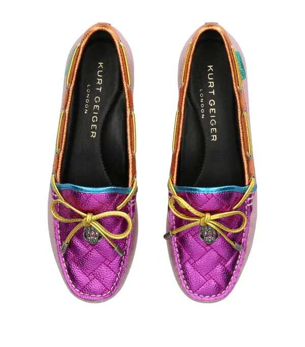 Kurt Geiger Leather Eagle Moccasins - Pink