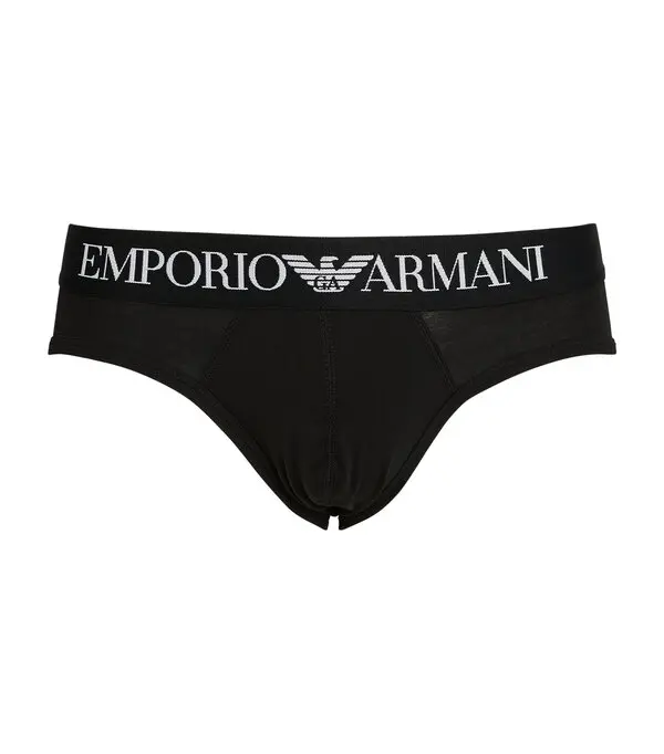 Emporio Armani Logo Briefs - Black