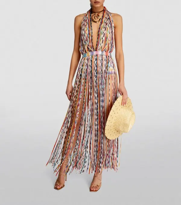 Missoni Fringed Beach Maxi Dress In Multi - 32% Off | Editorialist