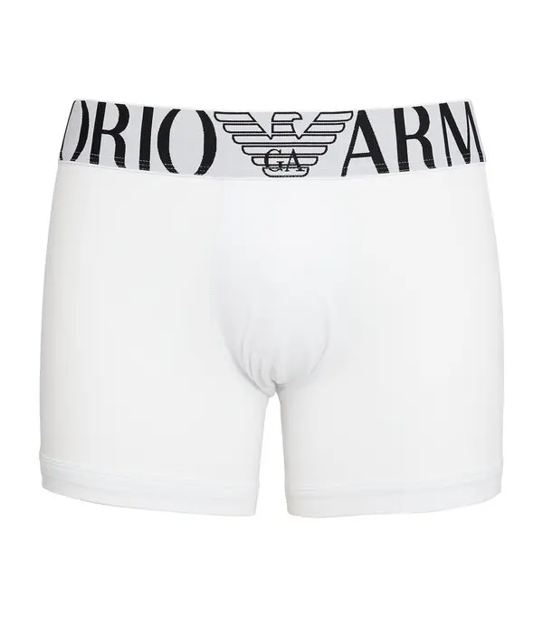 Emporio Armani Mega Logo Trunks - White