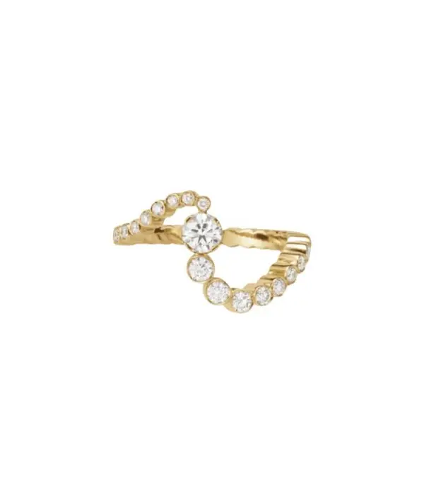 Sophie Bille Brahe Yellow And Diamond Grand Ensemble Ocean Ring - Gold