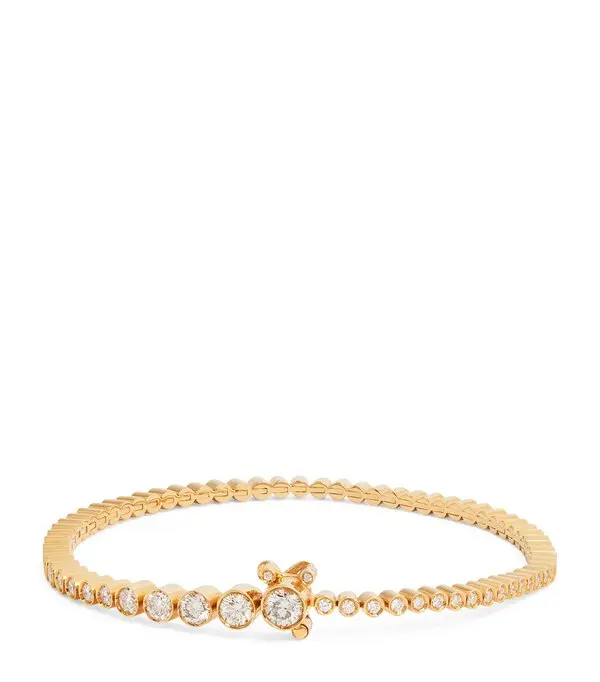 Sophie Bille Brahe 18kt Yellow Diamond Tennis Bracelet - Gold