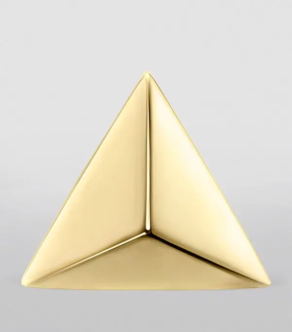 MARIA TASH Faceted Triangle Threaded Stud Earring - Gold
