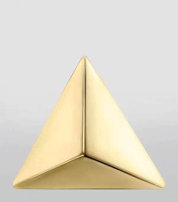 MARIA TASH Faceted Triangle Threaded Stud Earring - Gold