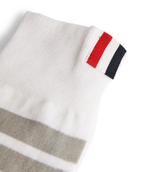 Thom Browne Cotton-blend 4-bar Mid-calf Socks - White