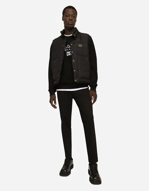Dolce & Gabbana Round-neck Sweatshirt With Dg Embroidery