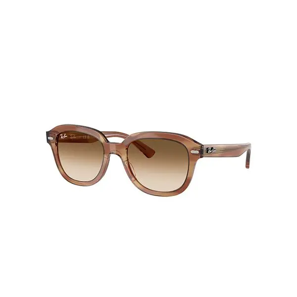 Ray-ban Sunglasses With Square Frame - Striped Brown