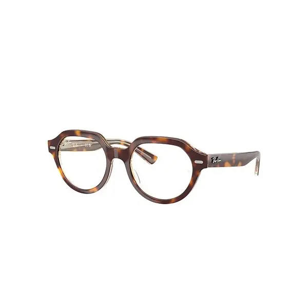 Ray-ban Gina Optics Eyeglasses Frame - Light Havana On Multicolor