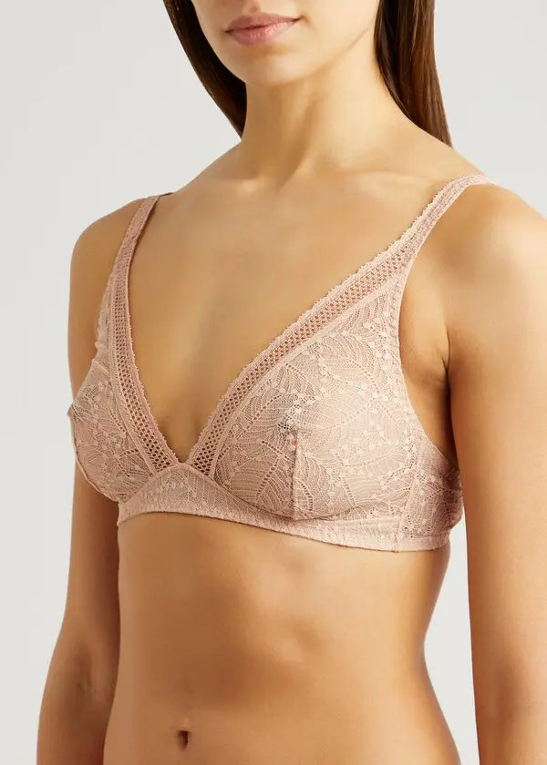 Simone Perele Comete Lace Soft-cup Bra - Sand