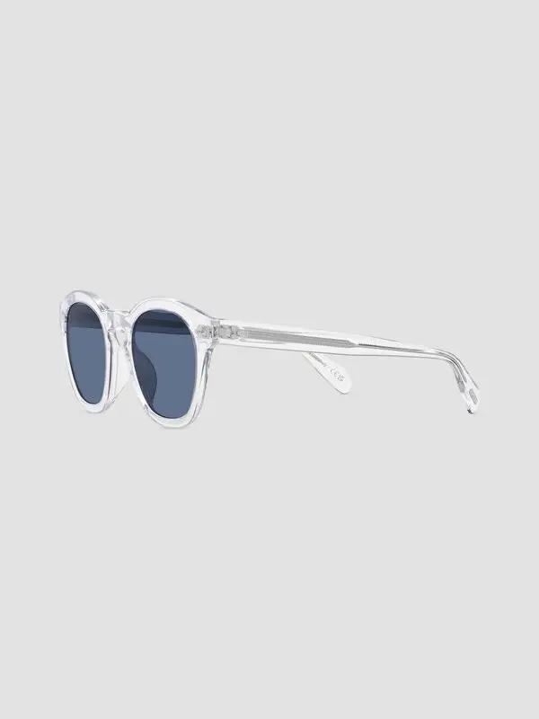 Oliver Spencer Rorke 47mm Round Mirrored Sunglasses - Blue