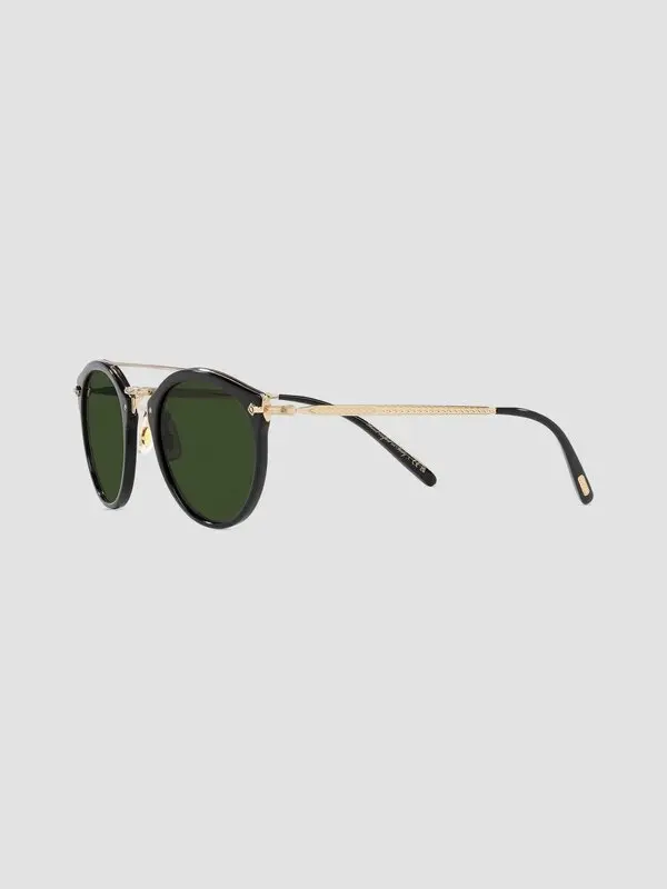Oliver Spencer Rimick 50mm Round Solid Sunglasses - Black