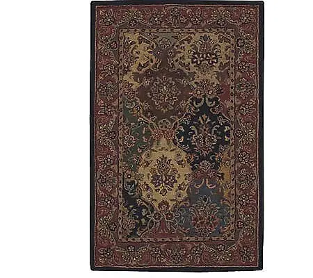 NOURISON HOME 3'6' X 5'6' Classic Panel Design Handt Ufted Wool Rug - One-color