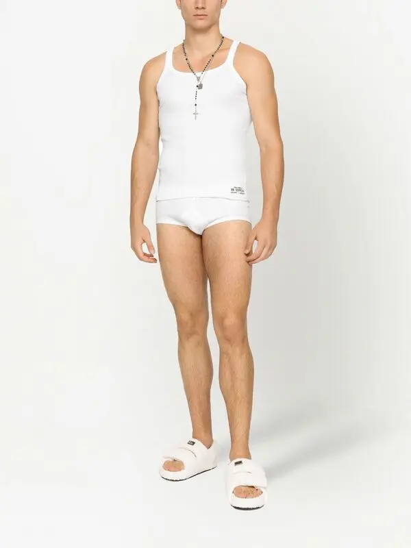 Dolce & Gabbana Fine-rib Tank Top - White