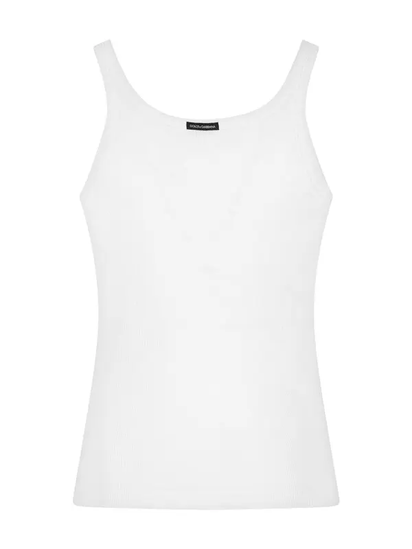 Dolce & Gabbana Fine-rib Tank Top - White