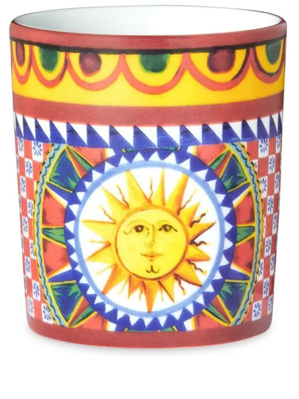 Dolce & Gabbana Carretto Siciliano Porcelain Wine Glass - White