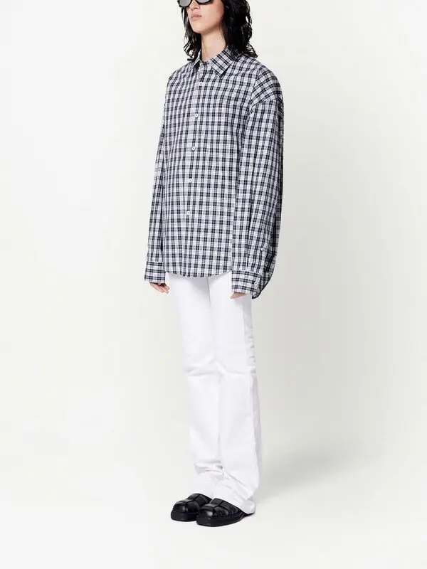 AMI Paris Plaid Long-sleeve Shirt