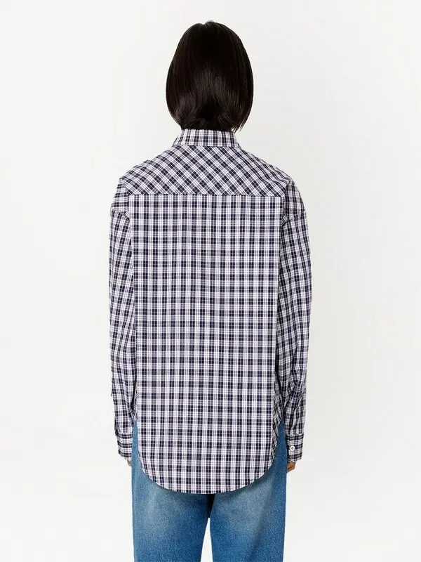 AMI Paris Plaid Long-sleeve Shirt