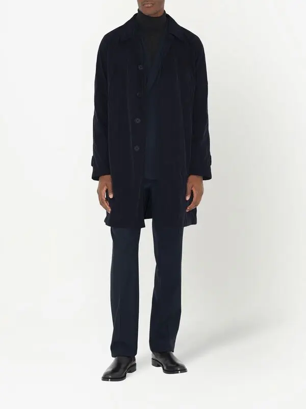 Burberry Single-breasted Logo Patch Coat
