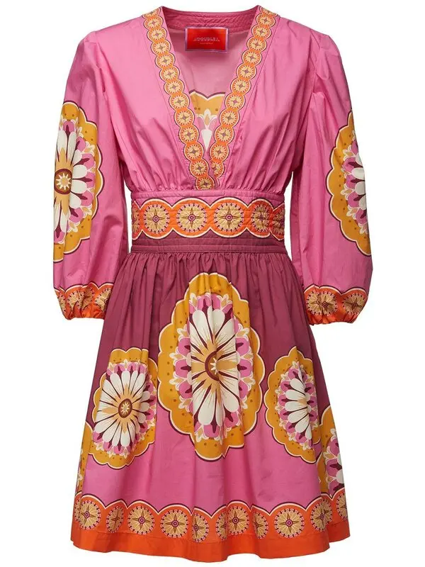 La DoubleJ Margherita V-neck Dress - Pink