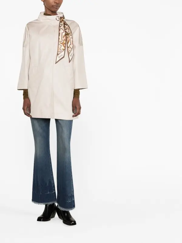 Herno Scarf-embellished Parka Coat