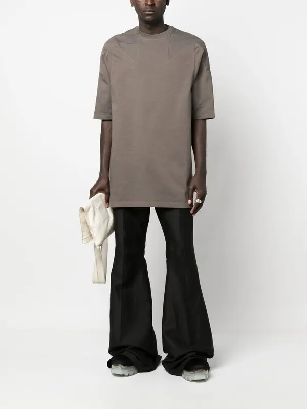 Rick Owens Seam-detail Organic Cotton T-shirt - Brown