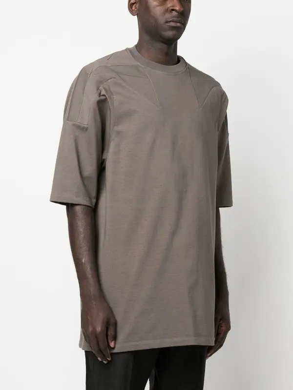 Rick Owens Seam-detail Organic Cotton T-shirt - Brown