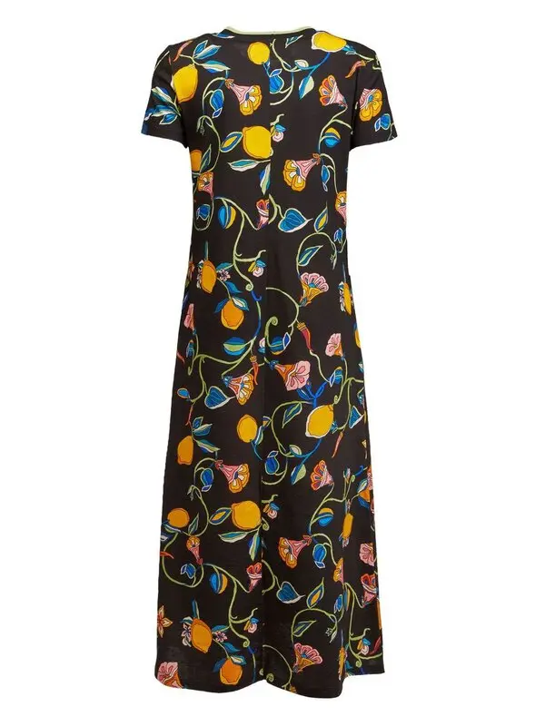 La DoubleJ Printed Floral Midi Dress