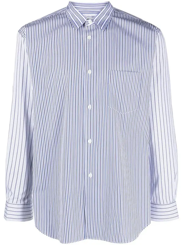 Comme Des Garçons Striped-pattern Cotton Shirt
