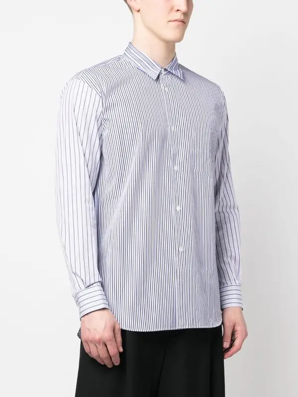 Comme Des Garçons Striped-pattern Cotton Shirt