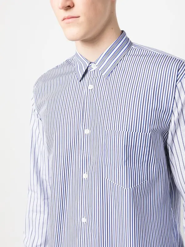 Comme Des Garçons Striped-pattern Cotton Shirt