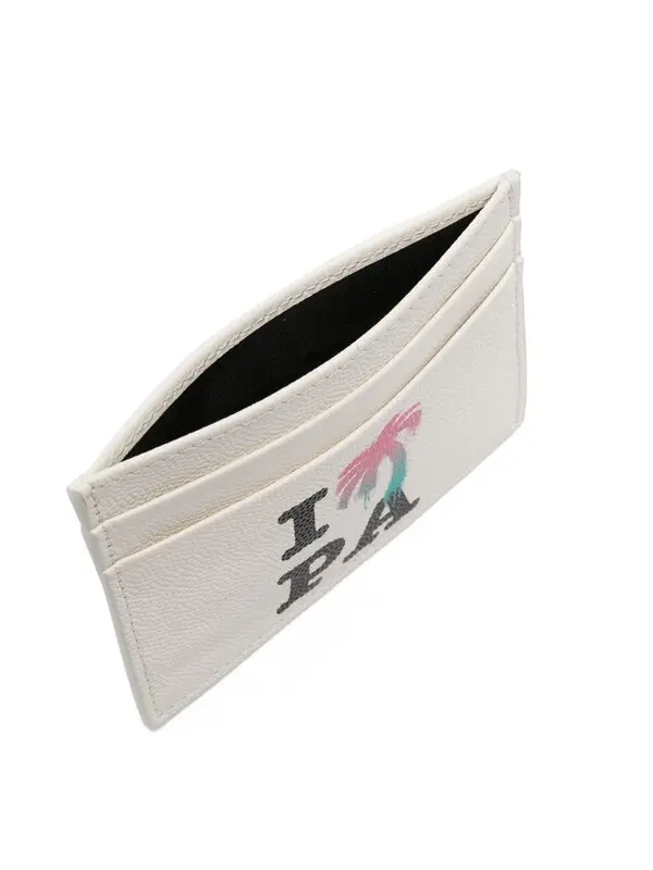 Palm Angels I Love Pa Leather Cardholder - White